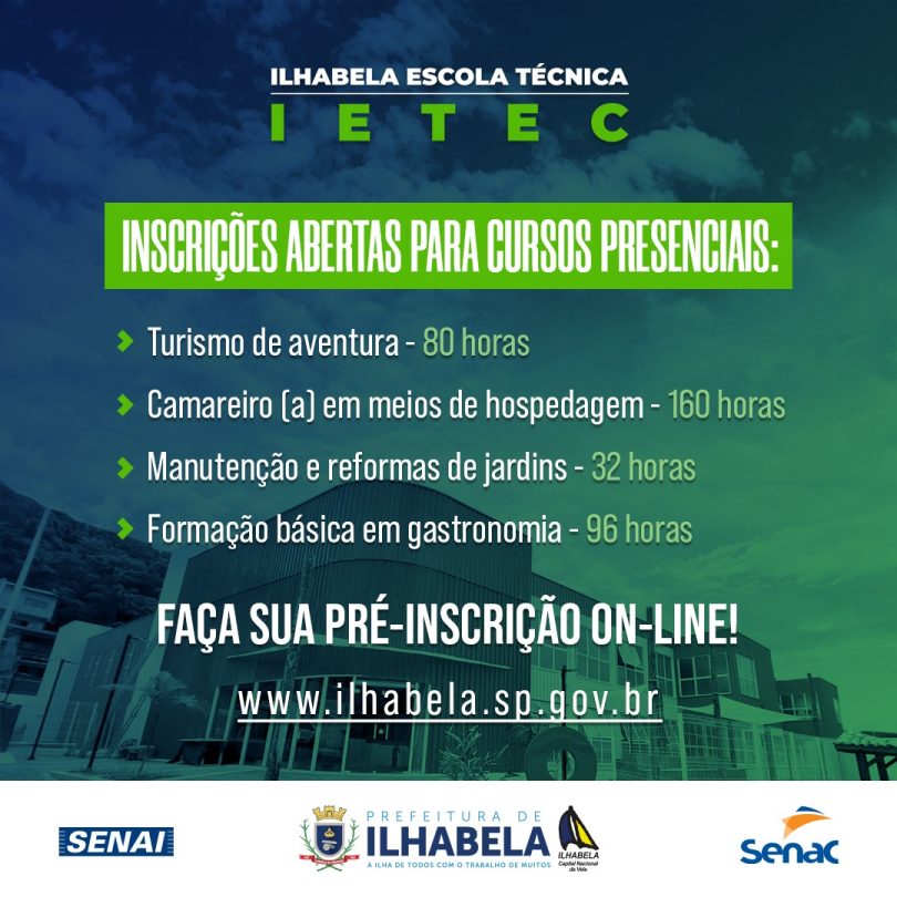 Pré-inscrições para IETEC de Ilhabela seguem abertas – confira os ...