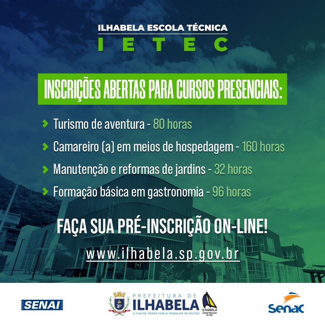 Pré-inscrições para IETEC de Ilhabela seguem abertas – confira os ...
